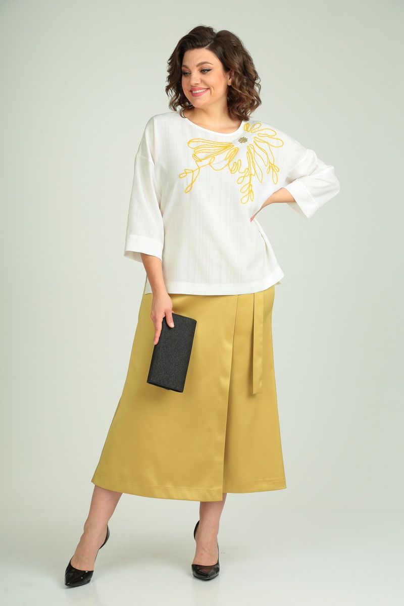 Michel chic 1334 горчичный-молочный | Комплект Michel chic купить за 4591₽