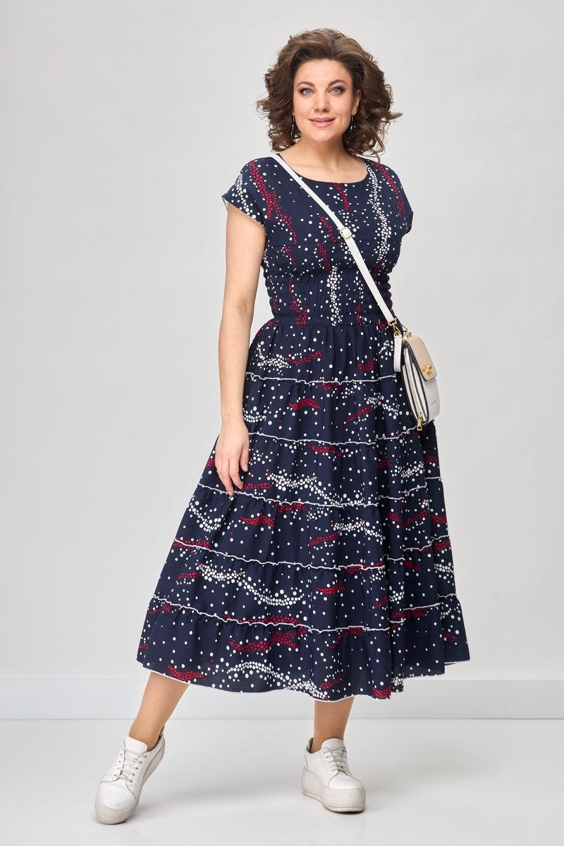 Solomeya Lux 947B - Платье летнее приталенное с воланами и кокеткой купить за 6937₽