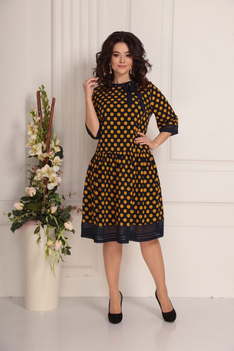 Solomeya Lux 681 синий+желтый | Платье Solomeya Lux купить за 4989₽