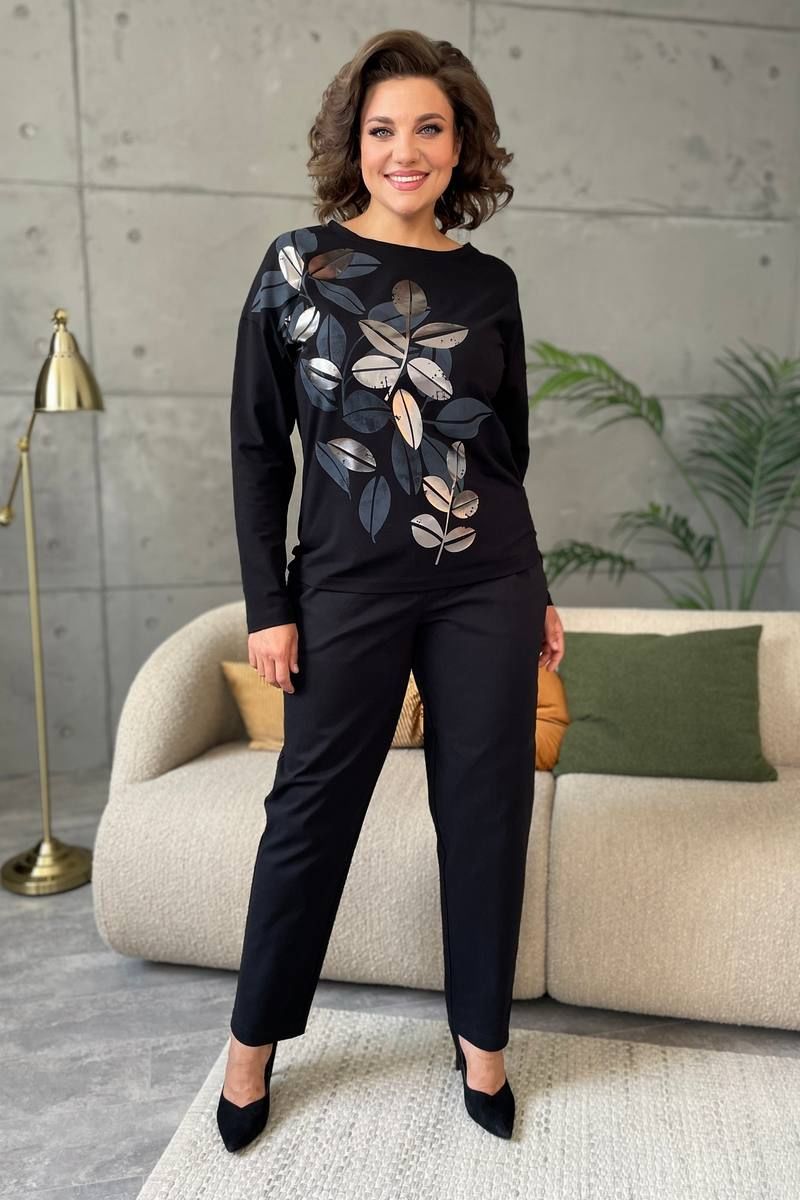 Rumoda 2145 черный(серебро) | Джемпер Rumoda купить за 3888₽