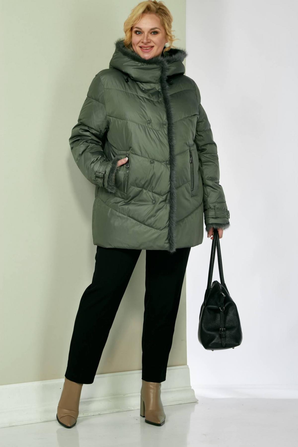 Shetti 2134 олива | Куртка Shetti купить за 10859₽