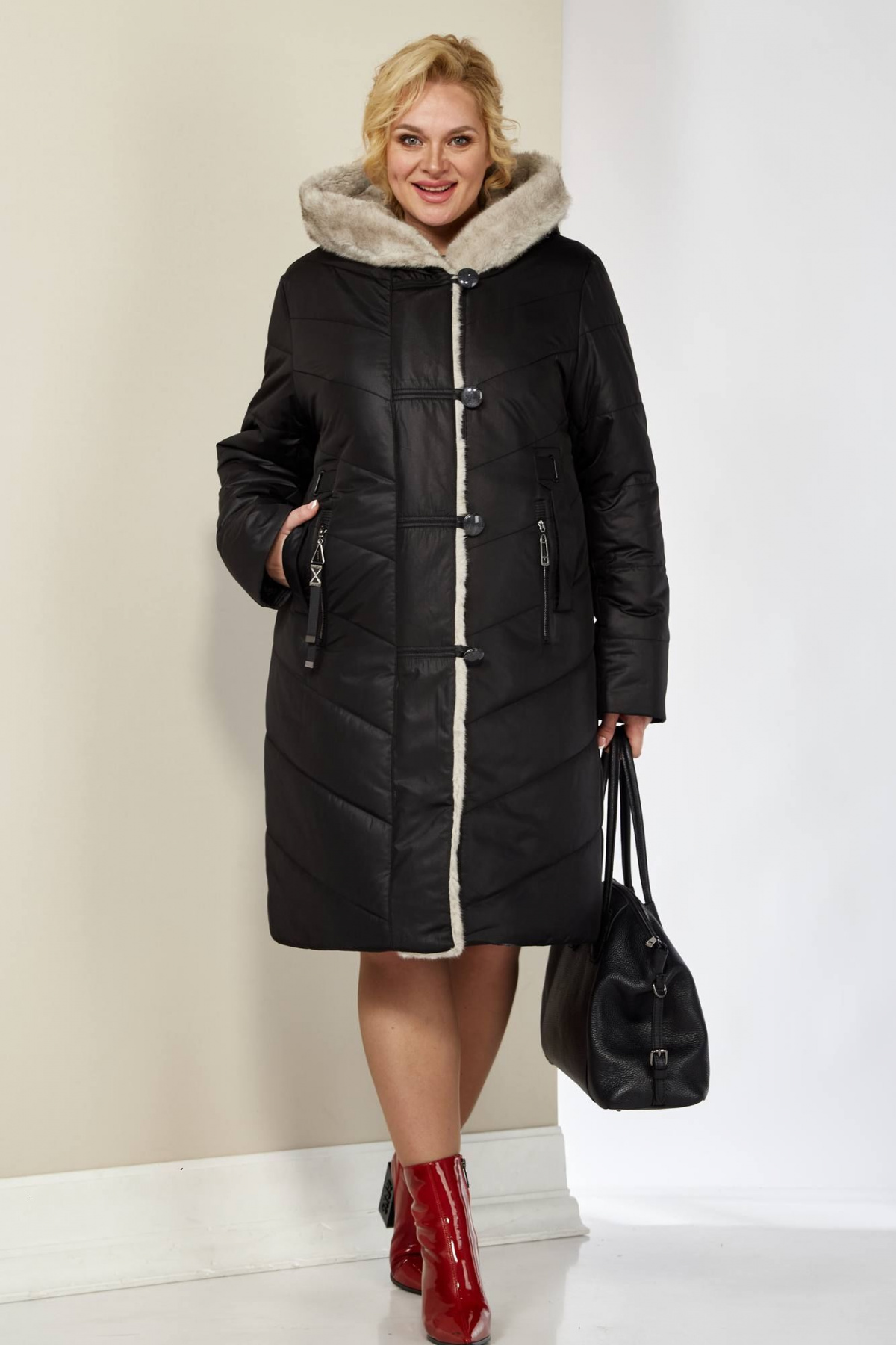 Shetti 2135 черный | Пальто Shetti купить за 459.5BYN