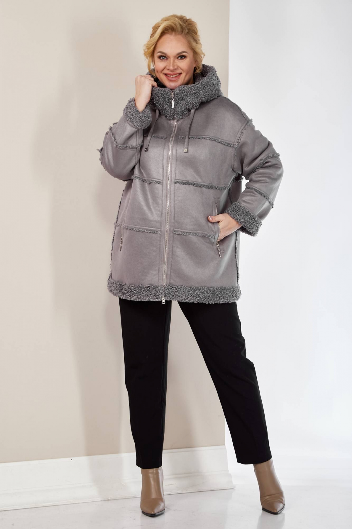 Shetti 2137 лаванда | Дубленка Shetti купить за 15038₽