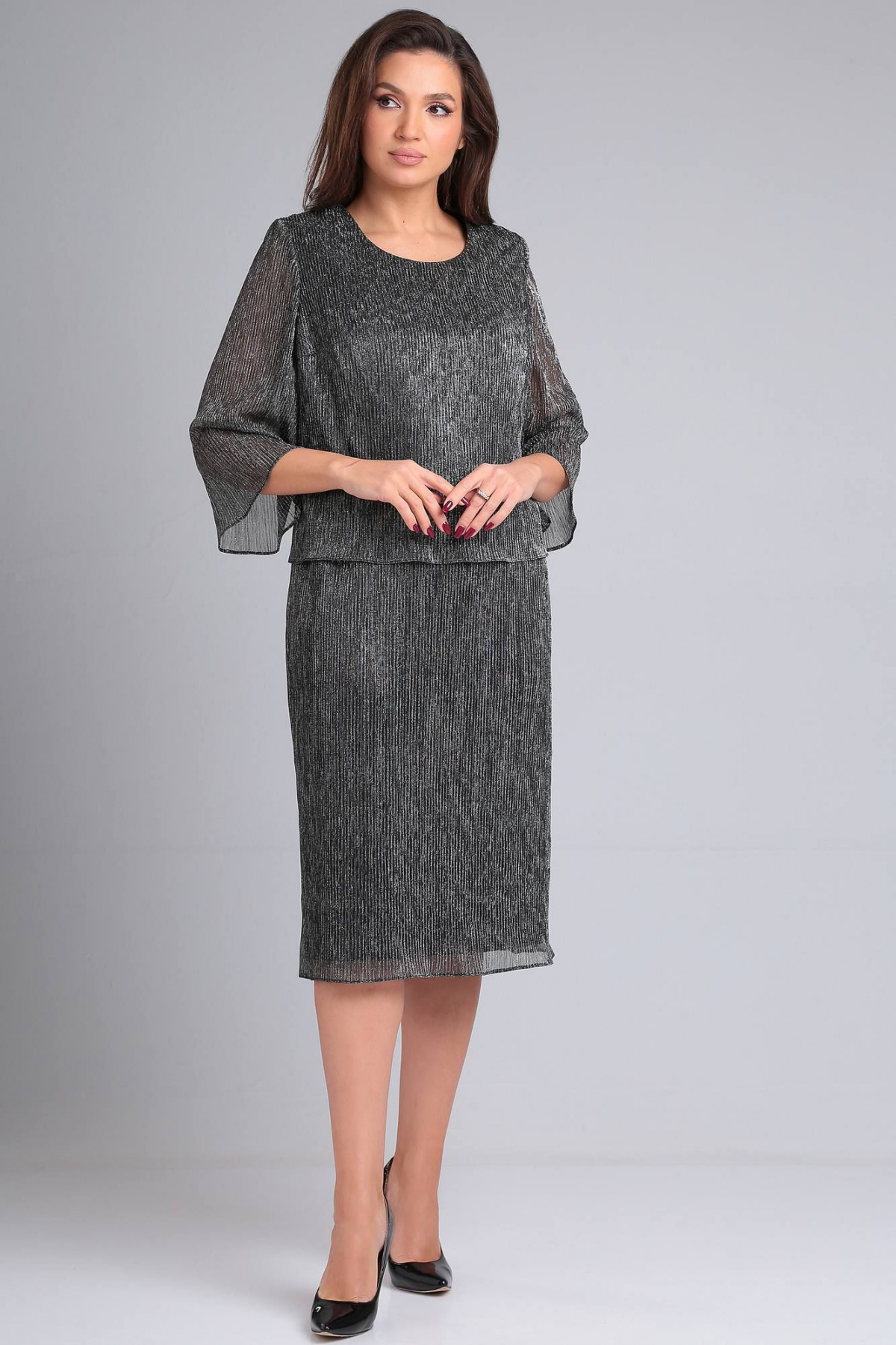 LeNata 16365 темное-серебро | Платье LeNata купить за 8356₽