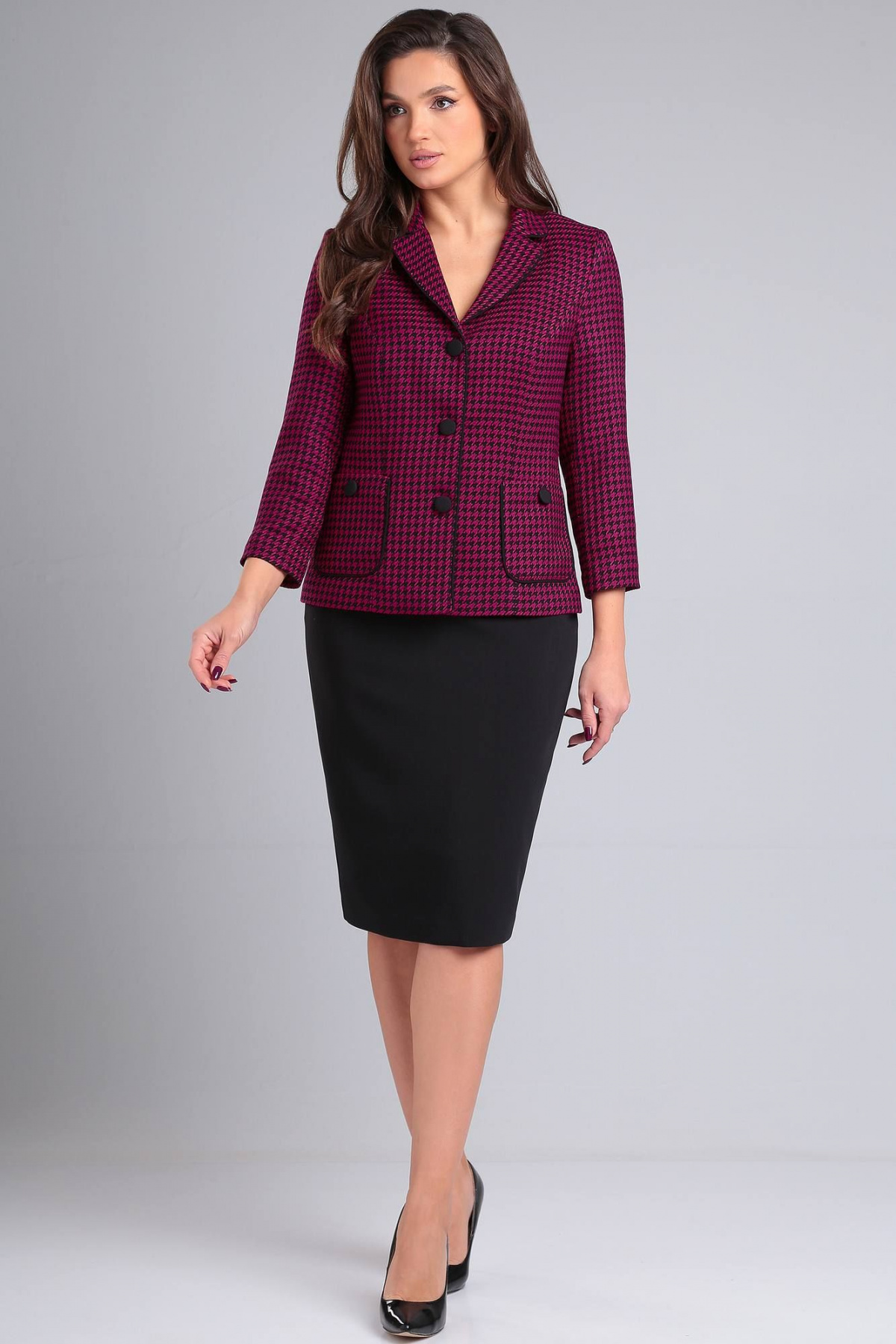 LeNata 20375 малиновый-в-лапку | Женский костюм LeNata купить за 9314₽