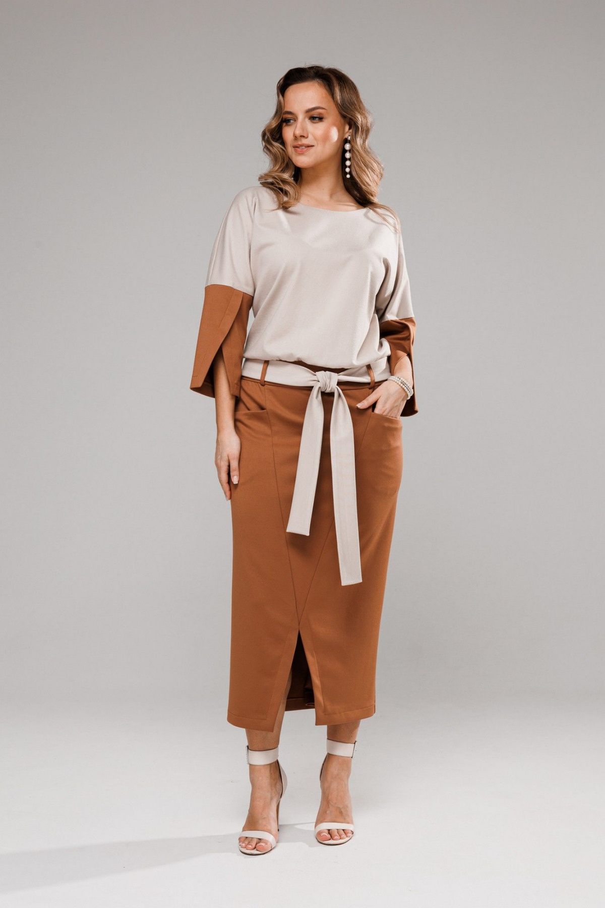 VI ORO VR-1111 капучино | Платье VI ORO купить за 239.11BYN