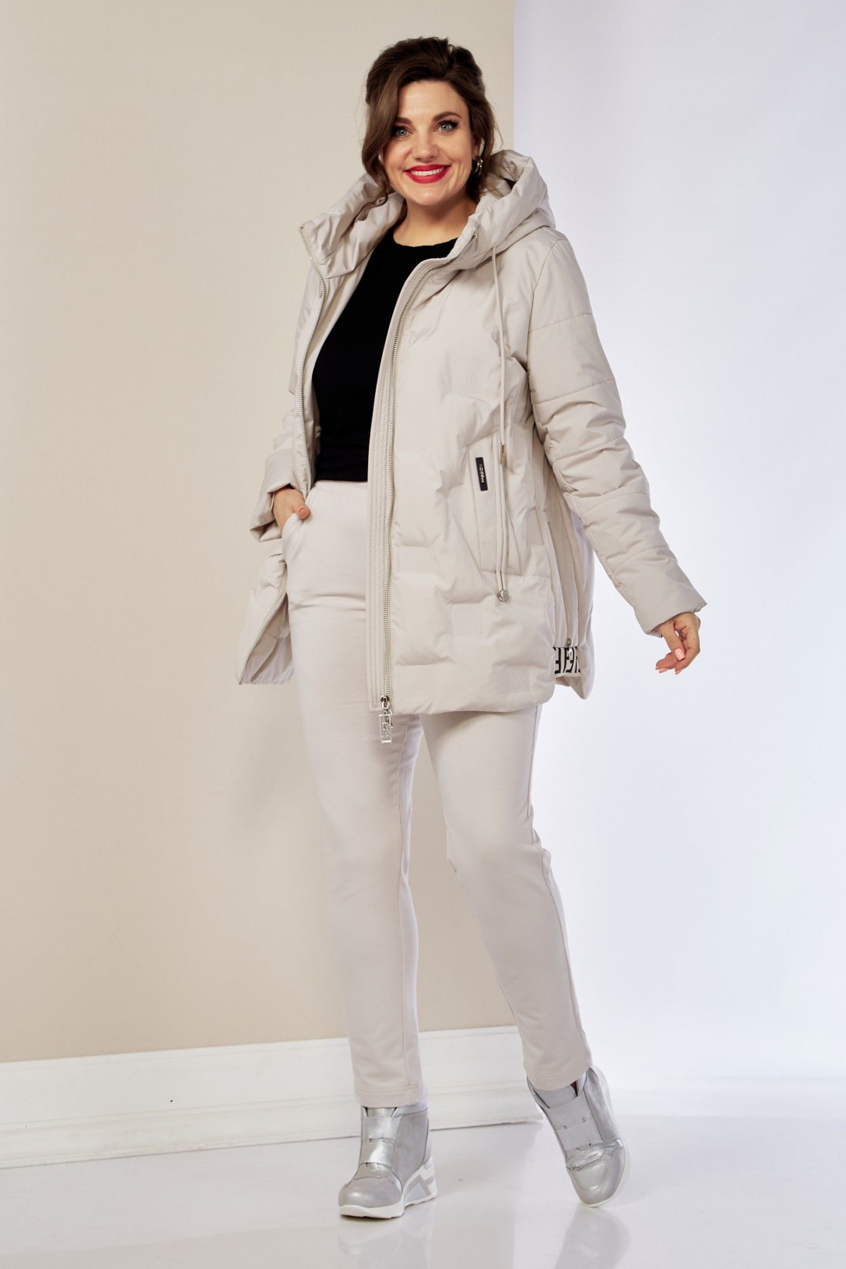 Shetti 2140 молочный | Куртка Shetti купить за 9565₽