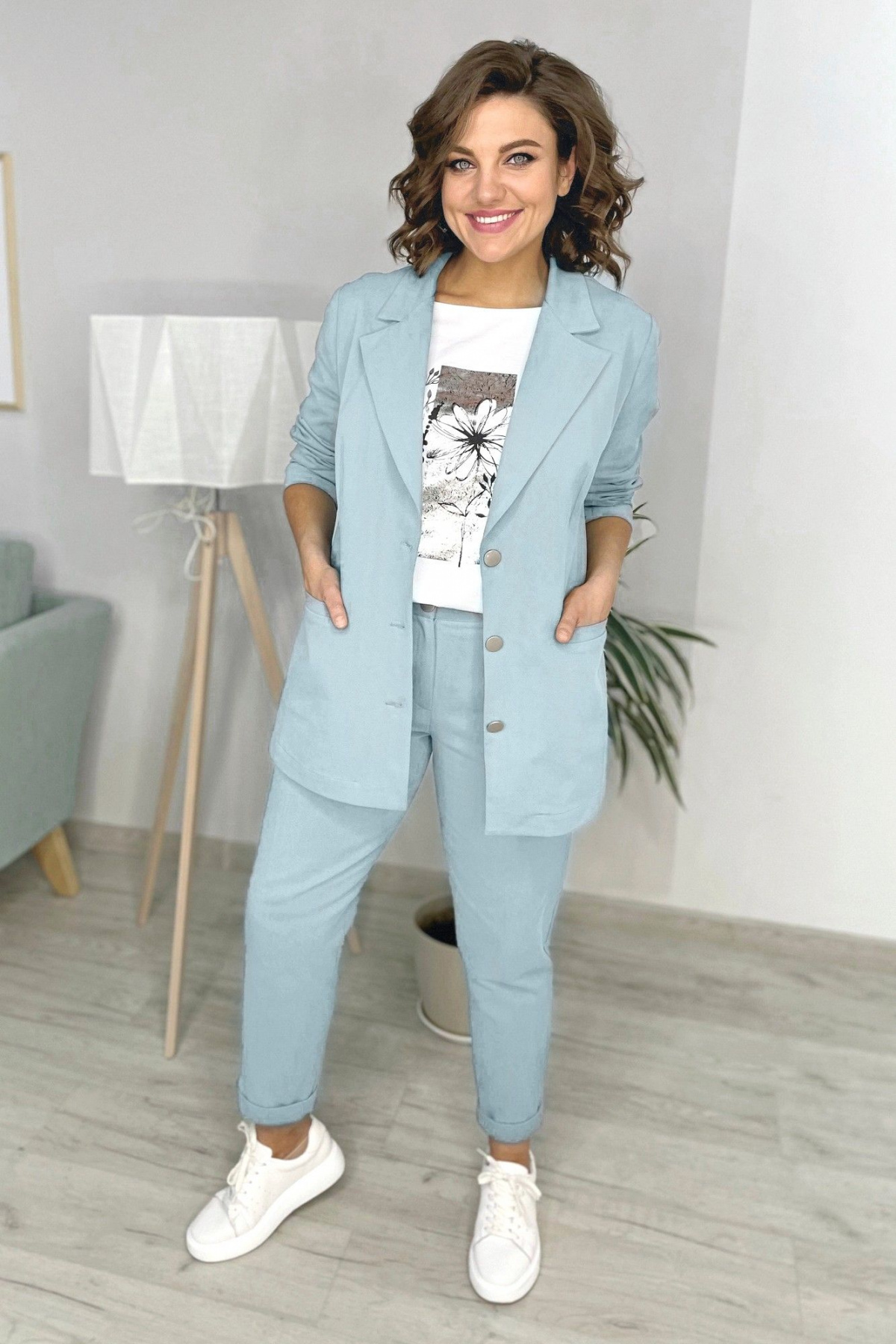 Rumoda 2073 серо-голубой | Женский костюм Rumoda купить за 8451₽