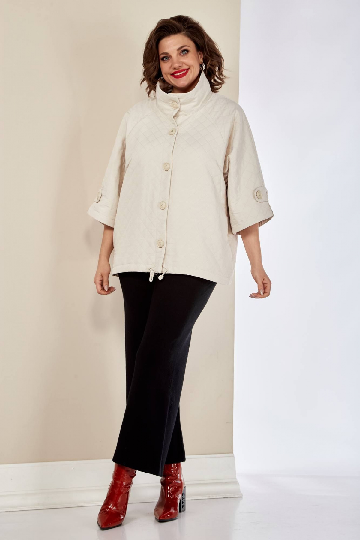 Shetti 2145 молочный | Куртка Shetti купить за 7410₽