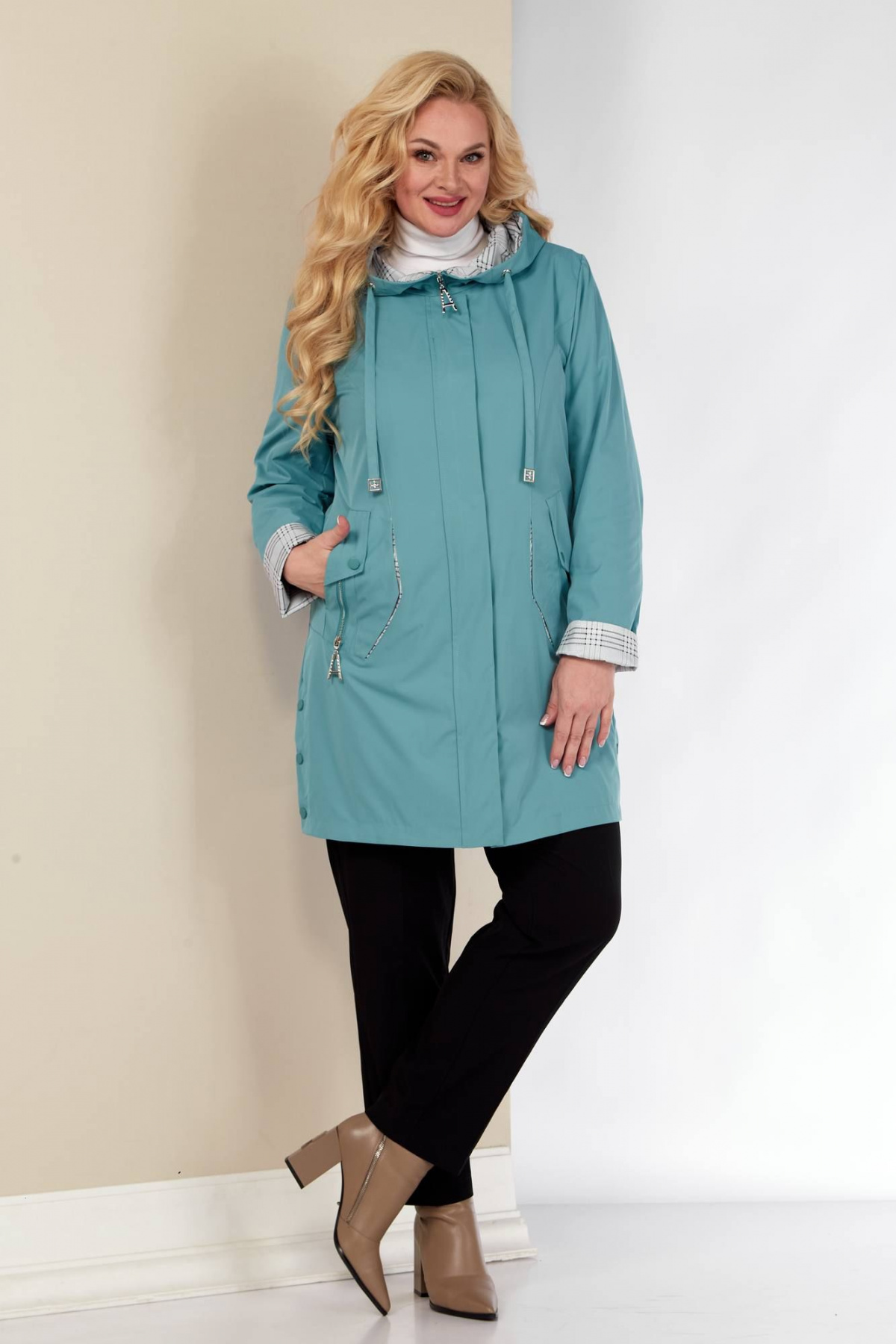 Shetti 2146 ментол | Плащ Shetti купить за 8760₽