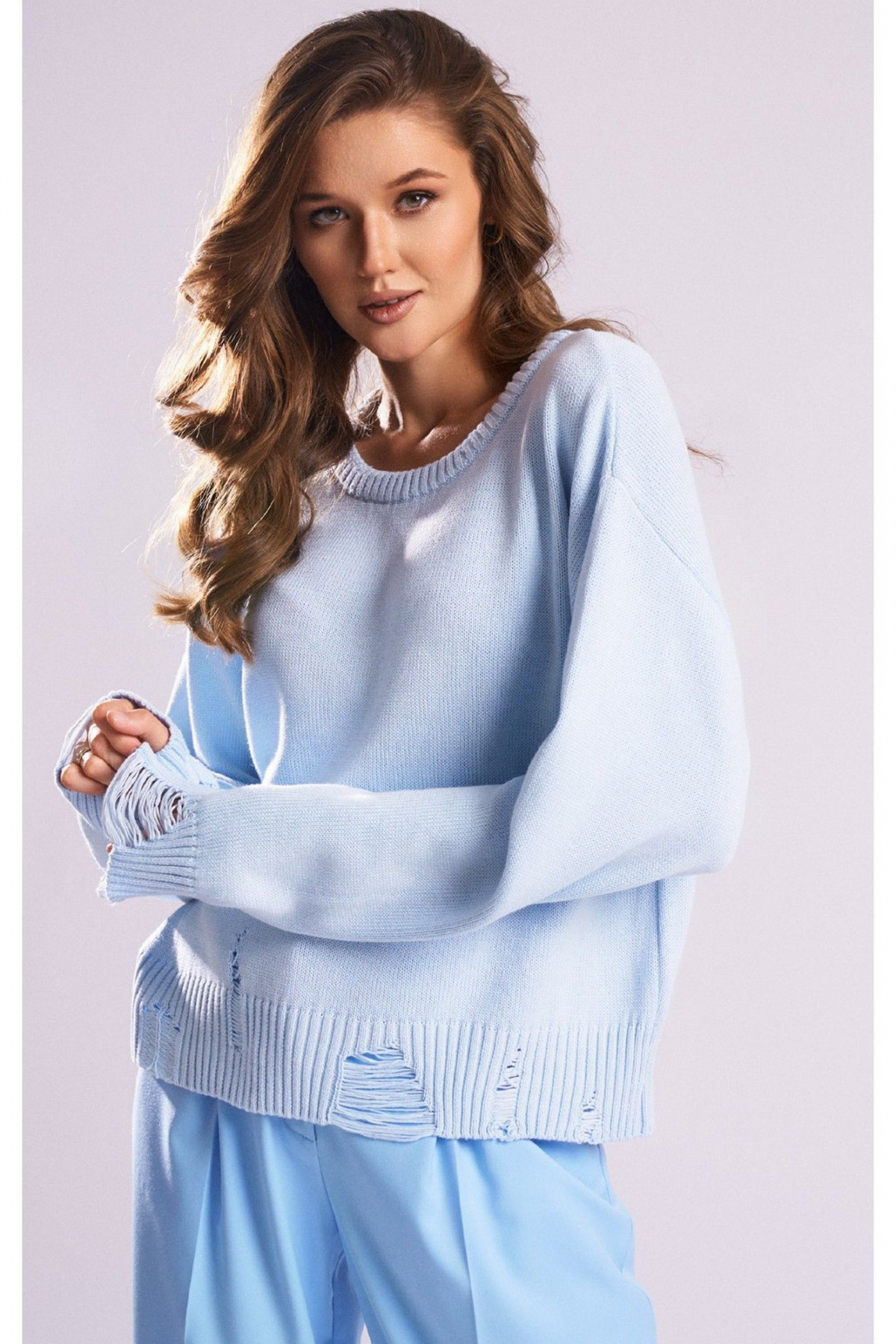 MOZART SS-2423 голубой | Джемпер MOZART купить за 10886₽