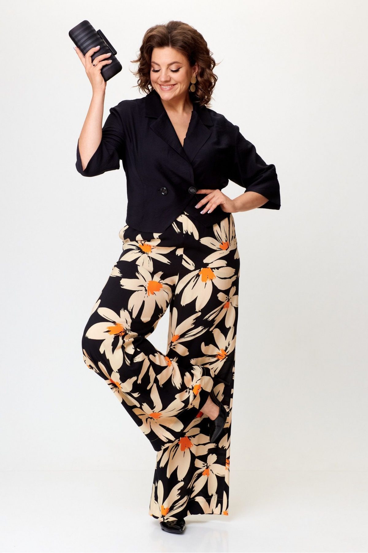 Michel chic 1375 черный,ромашка | Женский костюм Michel chic купить за 6730₽