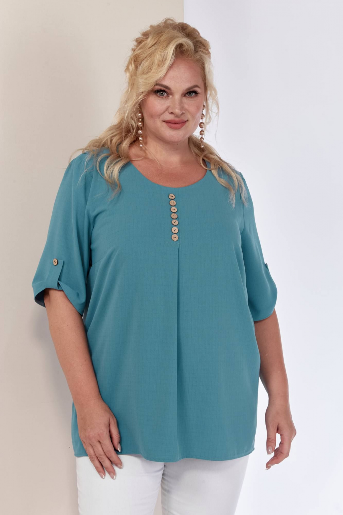 Shetti 4053 голубой | Блуза Shetti купить за 3835₽