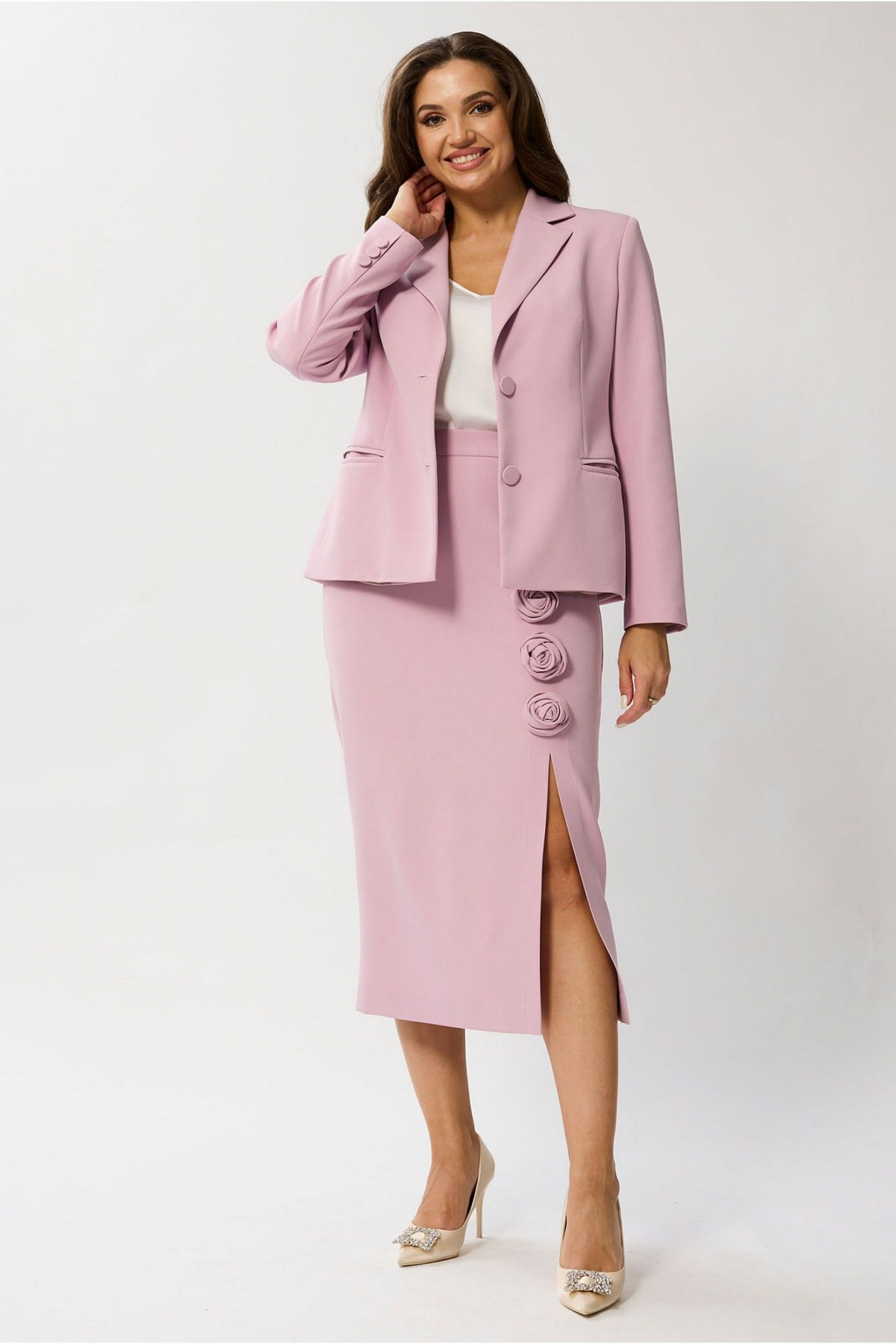 Mislana 1128 розовый | Женский костюм Mislana купить за 8132₽