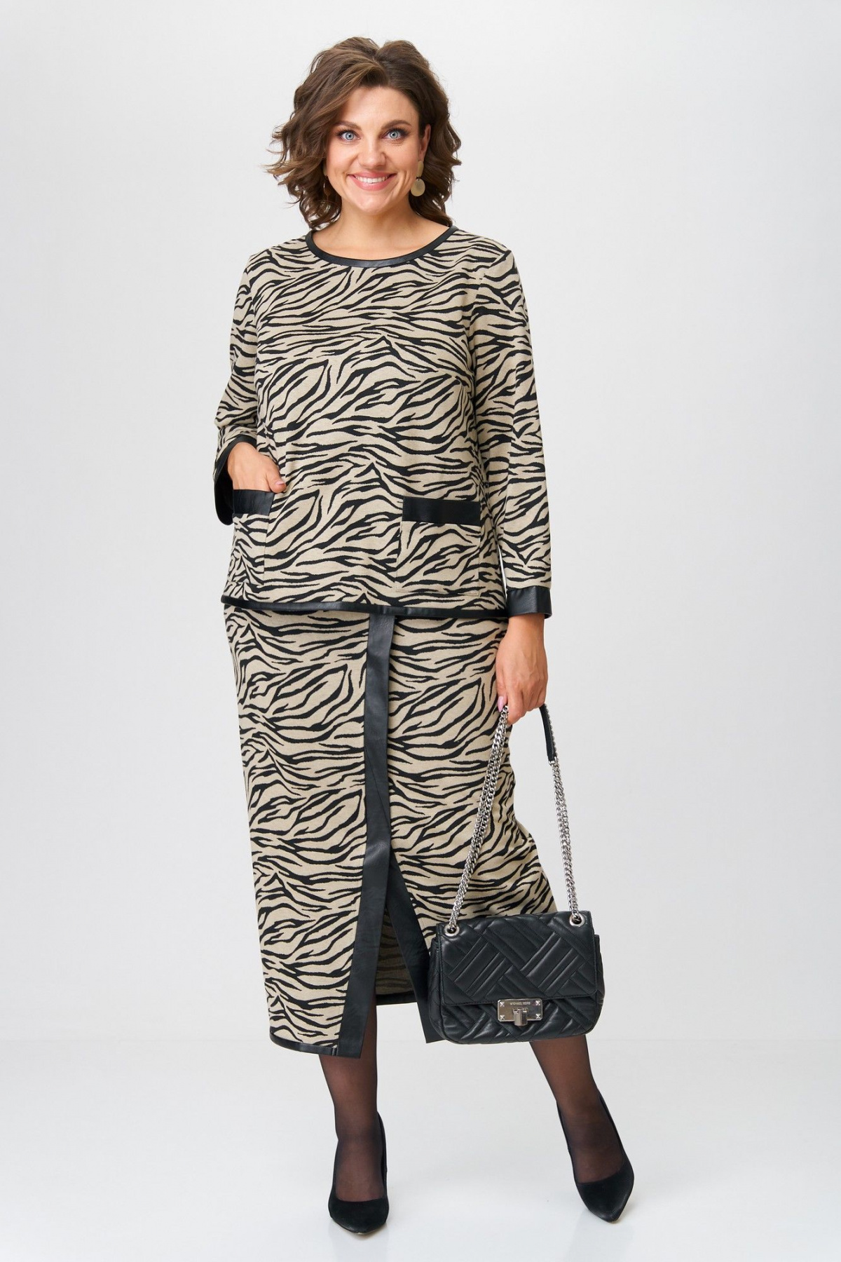 Michel chic 1394 бежевый+принт | Комплект Michel chic купить за 38976₸