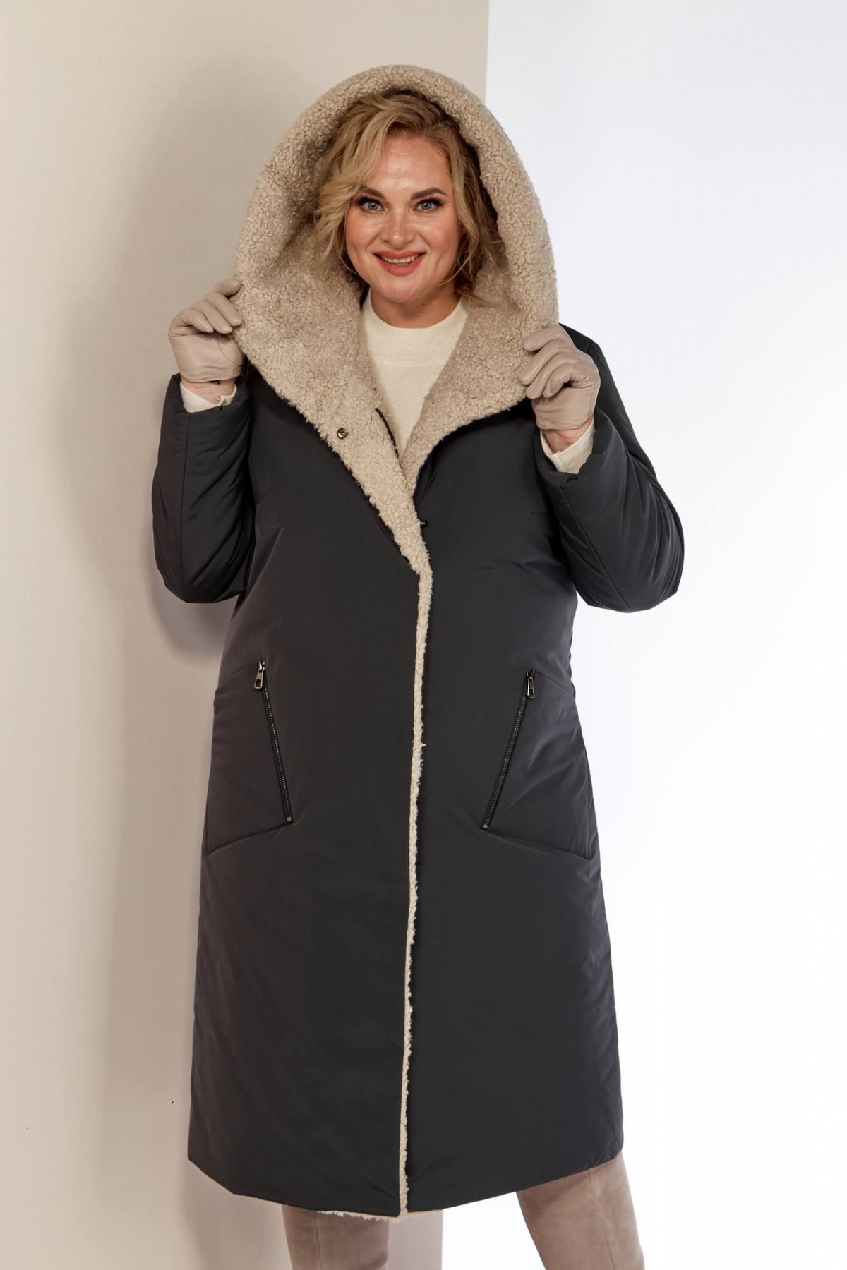 Shetti 2167 темный_графит | Пальто Shetti купить за 15040₽