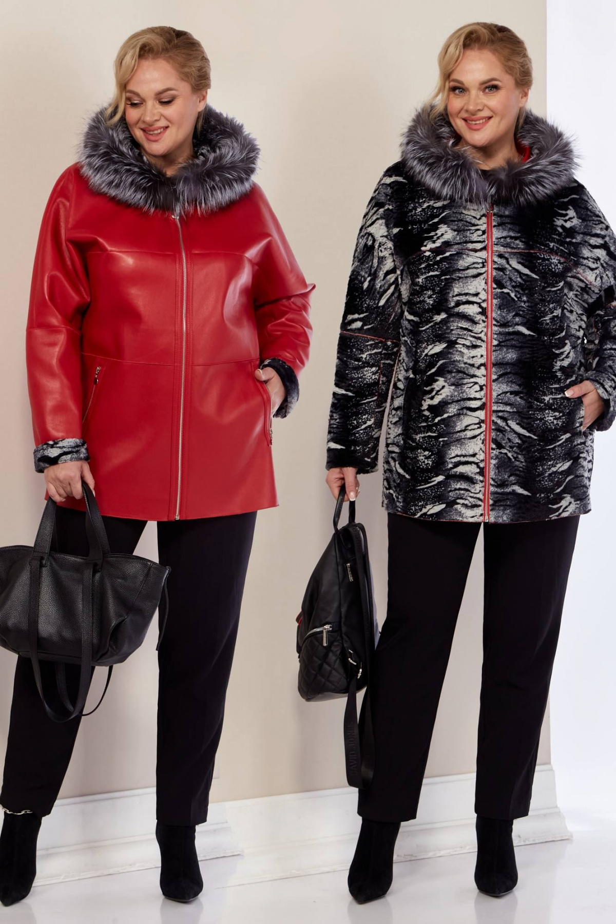 Shetti 2158 красный | Дубленка Shetti купить за 16508₽