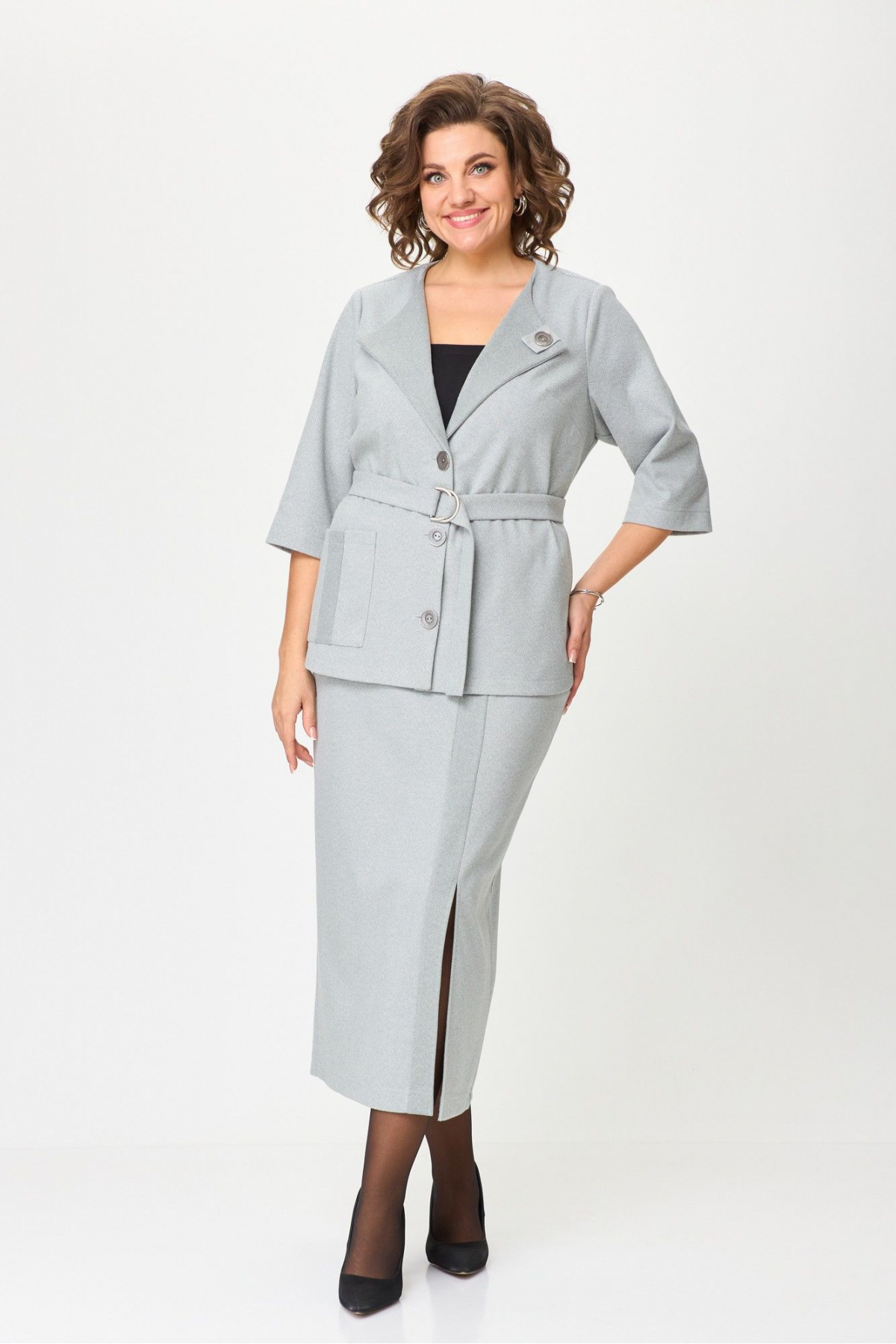 Michel chic 1388/1 зеленый,полоска | Женский костюм Michel chic купить за 39709₸