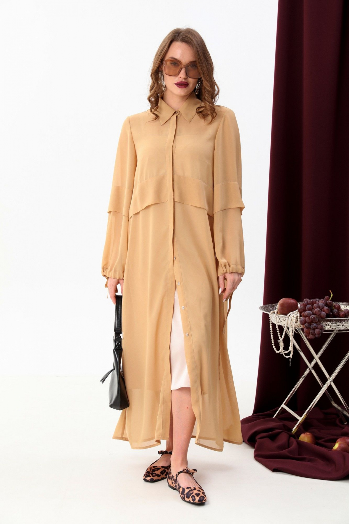 NikVa 943-2 песок | Платье NikVa купить за 11214₽