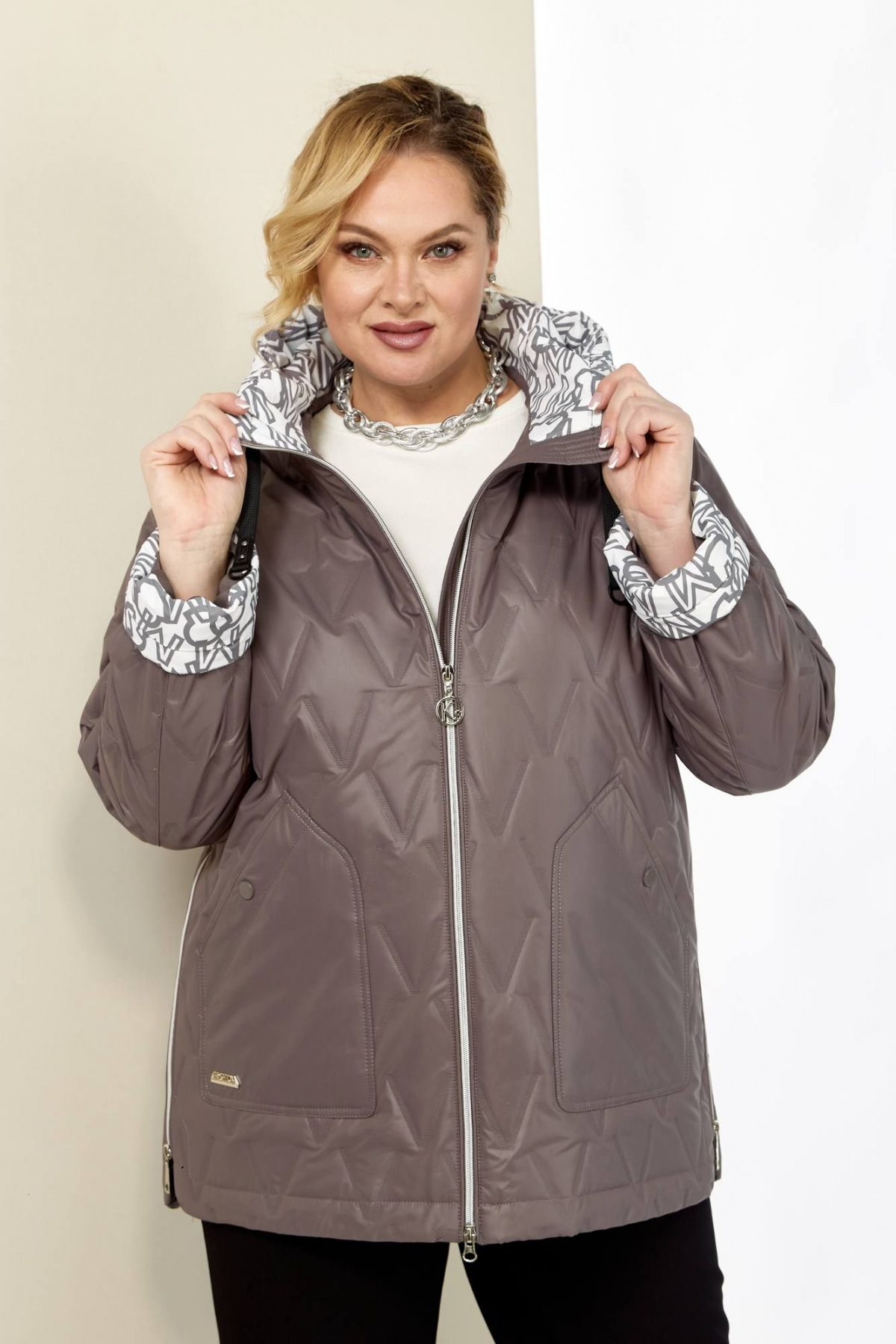 Shetti 2183 какао - Демисезонная куртка на каждый день бежевый купить за 8708₽