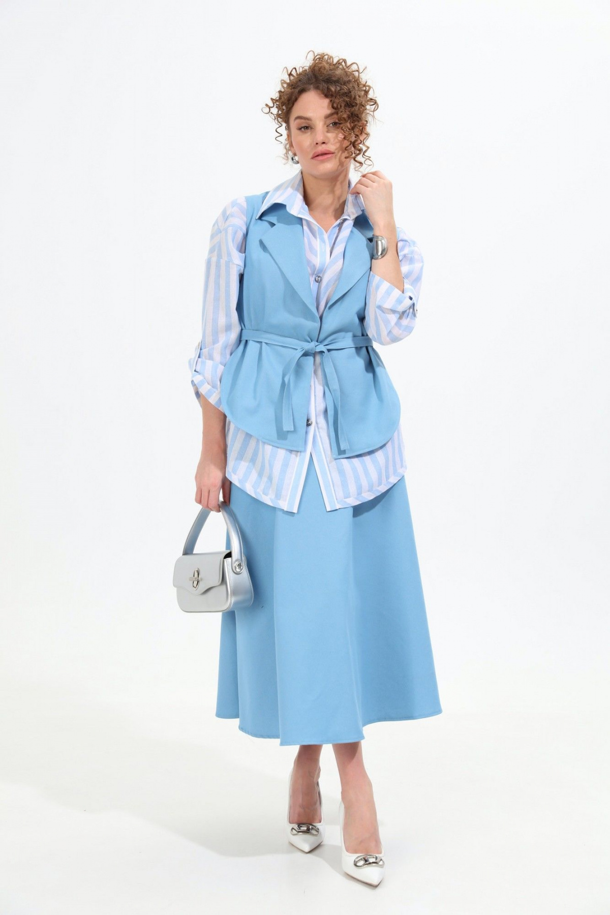 NikVa 957-1 голубой_бело-голубые_полосы | Комплект NikVa купить за 159.6$