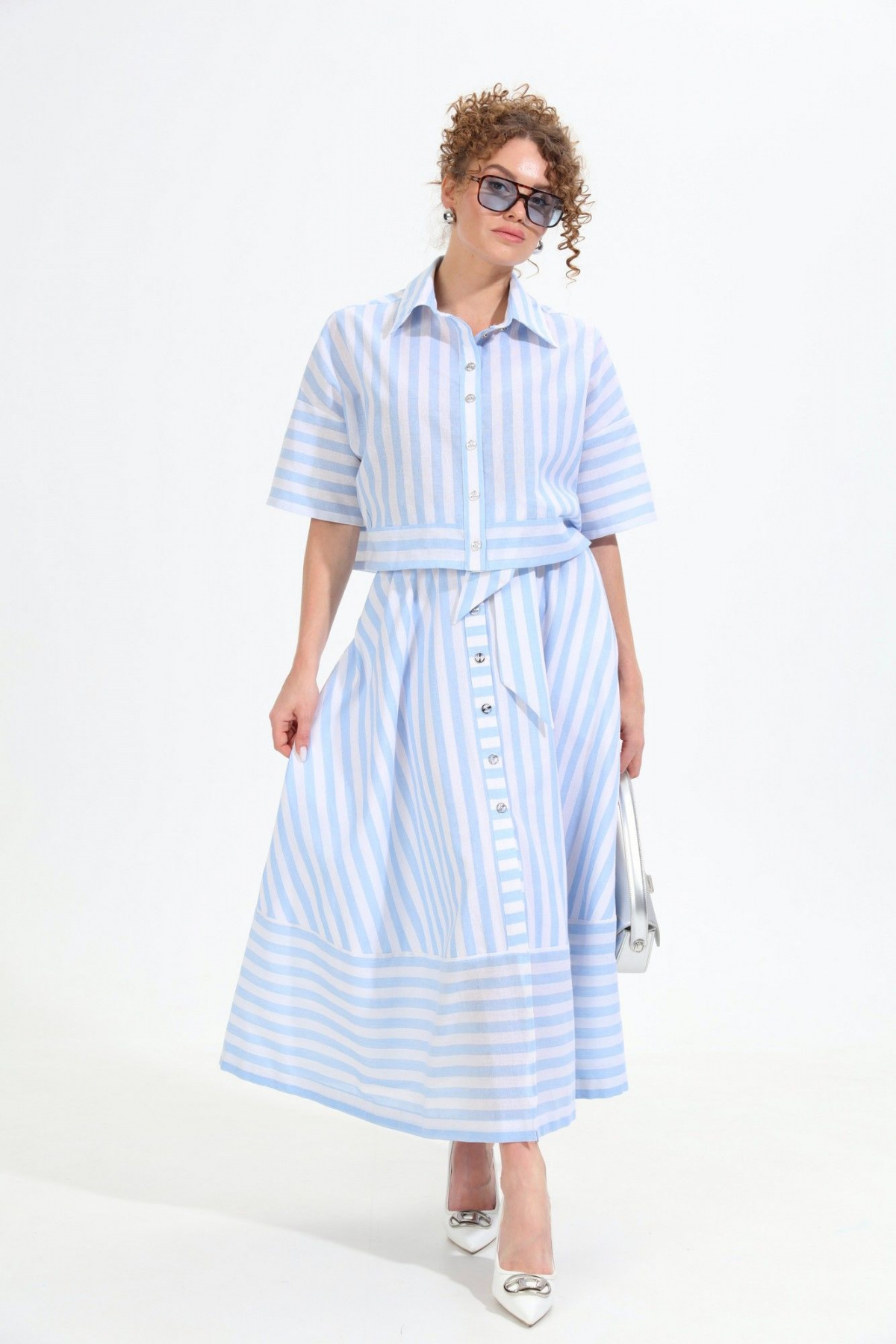 NikVa 958-2 бело-голубые_полосы | Комплект NikVa купить за 9811₽