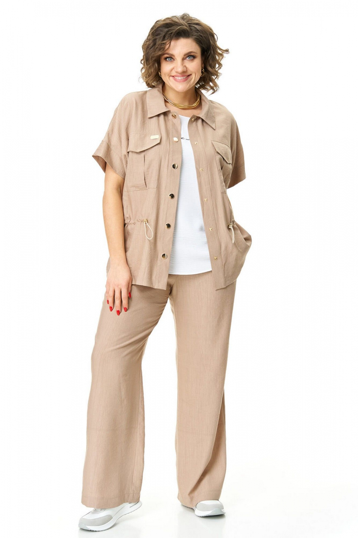 VI ORO VR-1181 песок | Женский костюм VI ORO купить за 11524₽