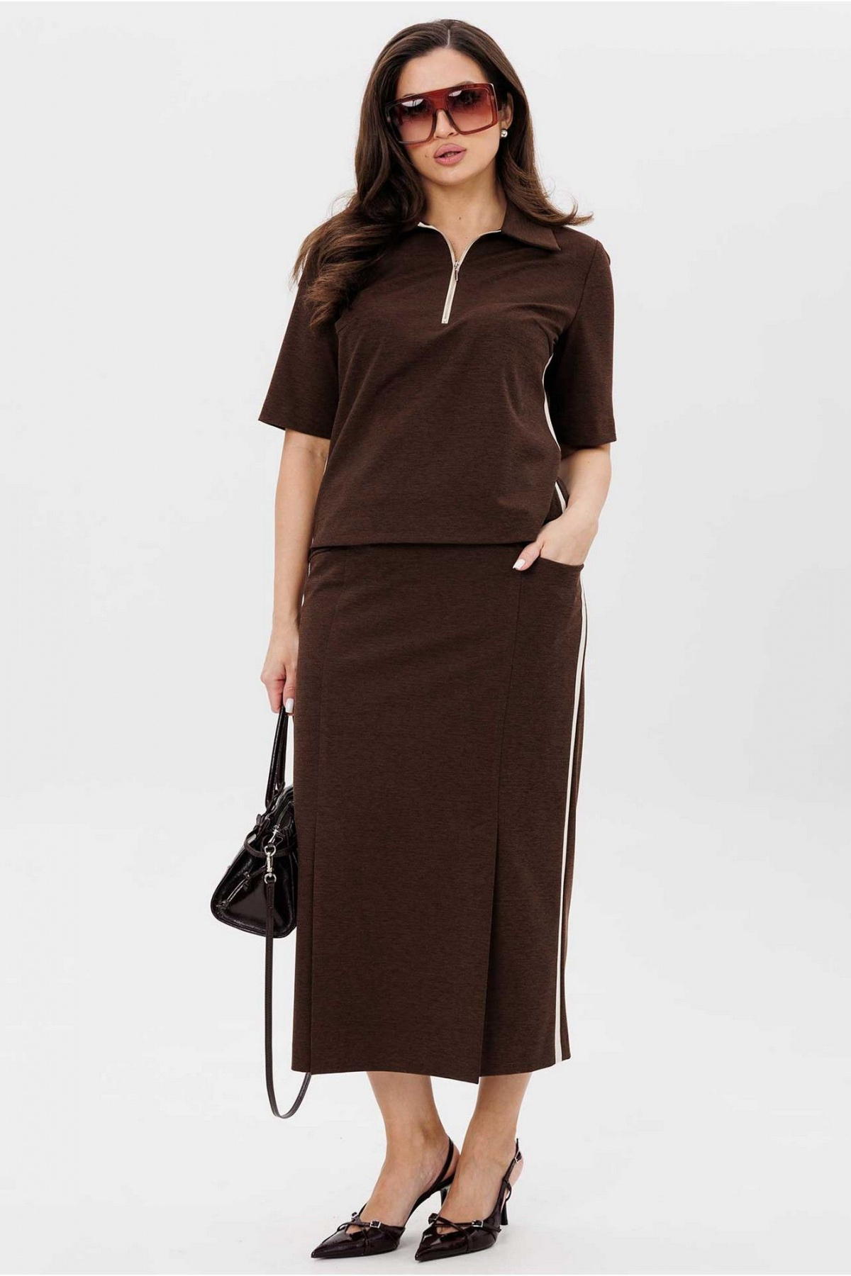 Mislana 1178 шоколад | Женский костюм Mislana купить за 7706₽