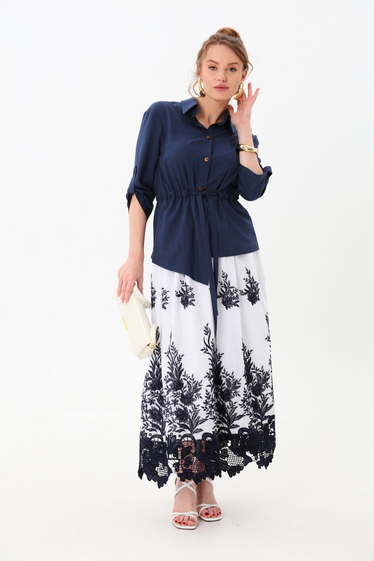 NikVa 917-6 индиго_ молоко | Женский костюм NikVa купить за 13609₽