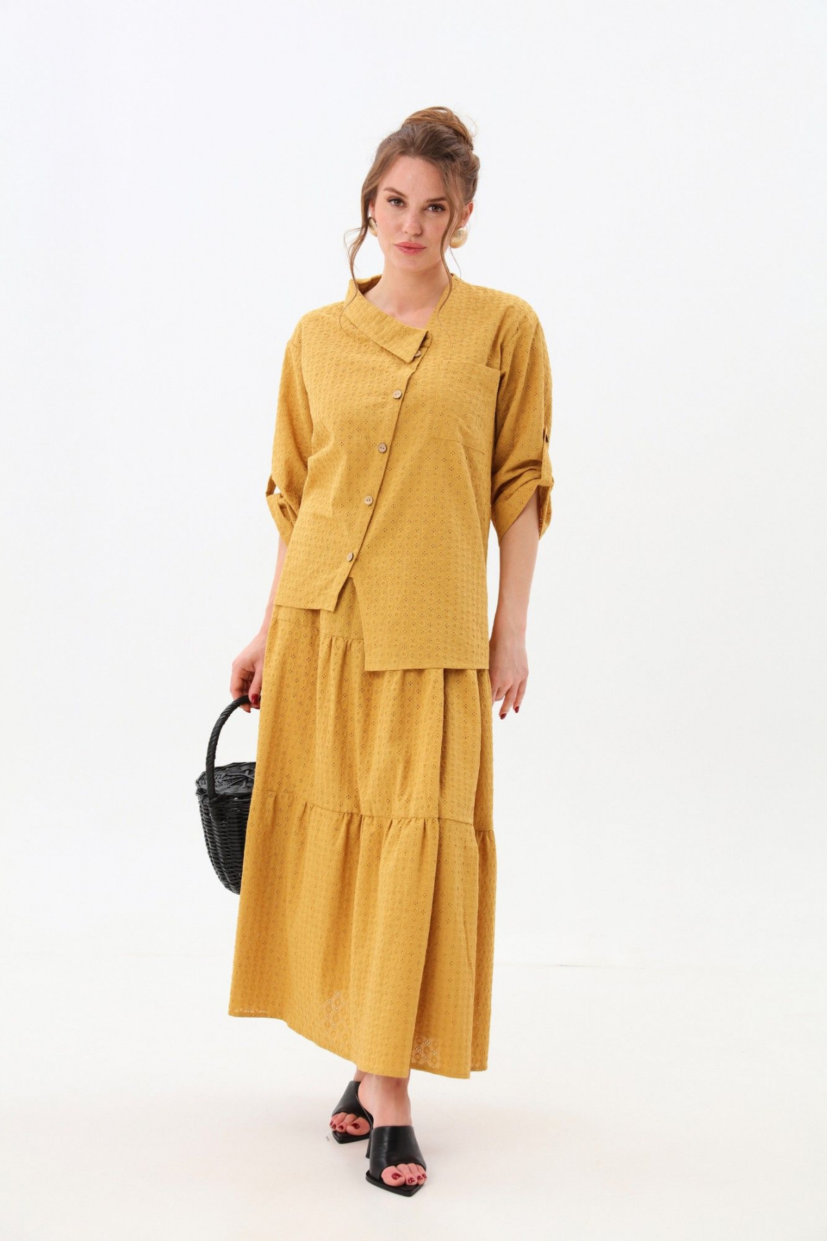 NikVa 928-6 горчица | Женский костюм NikVa купить за 14792₽