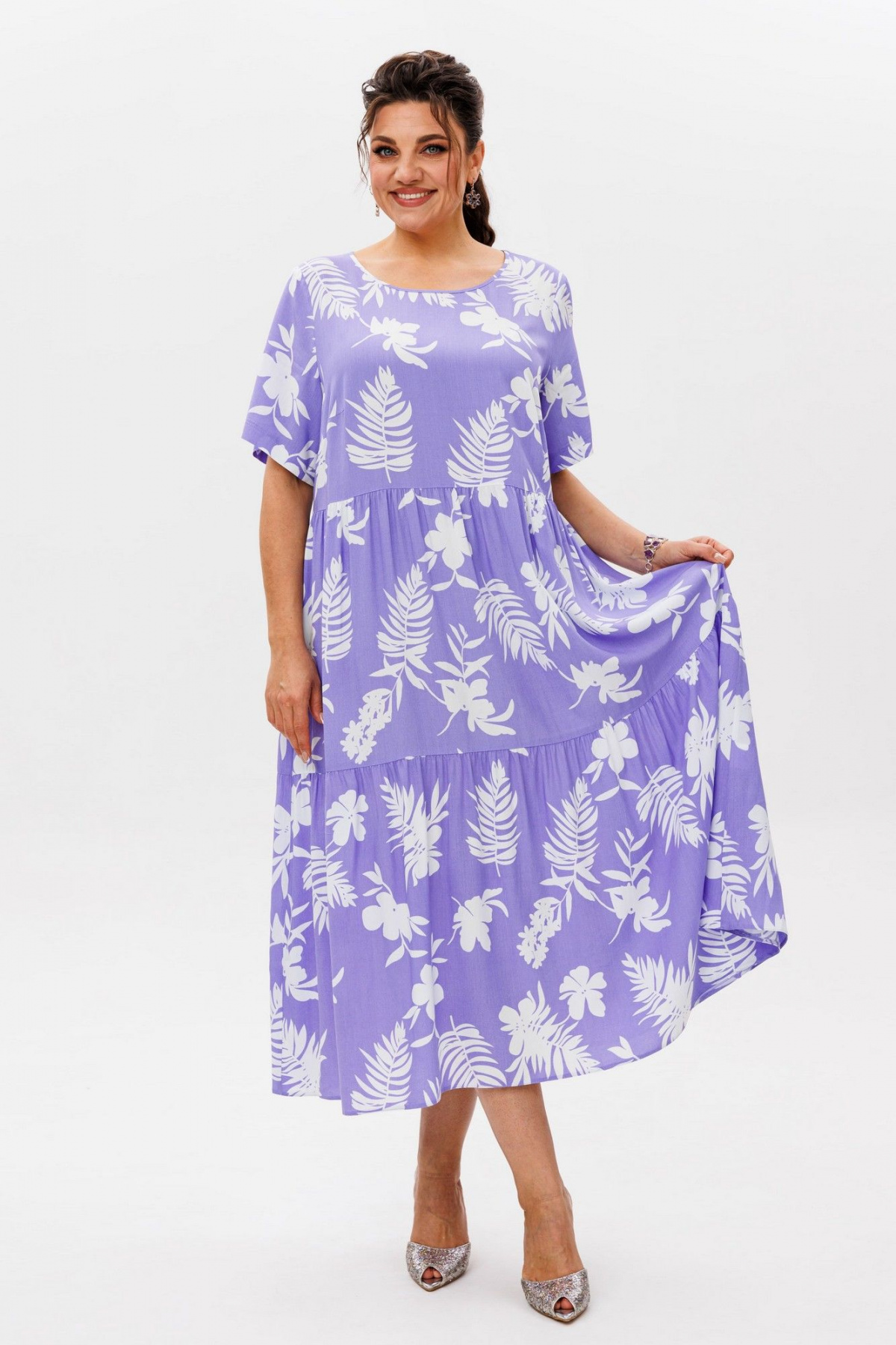 Anelli 1408 лунная_сирень | Платье Anelli купить за 5815₽