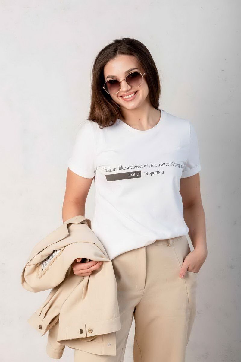 Mislana 223 горизонтальный_принт | Блуза Mislana купить за 3597₽